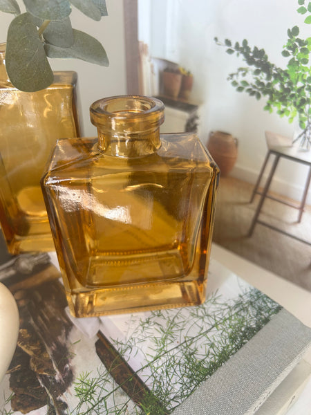 Ochre mustard bud vase glass 2 sizes – Abode