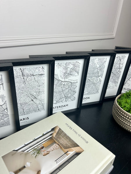 City Map frames prints pictures 20x25cm – Abode